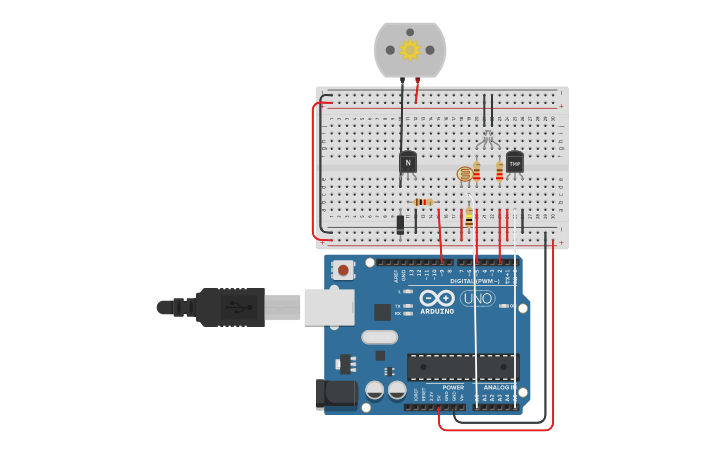 Circuit design Part 2 Fan depending on Temperature and Light Sensors ...