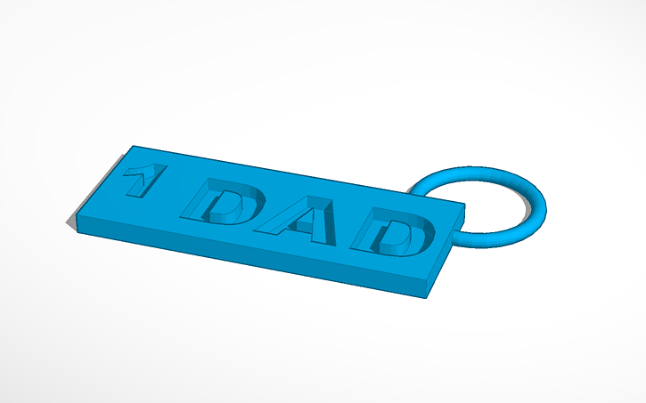 3D design key ring - Tinkercad
