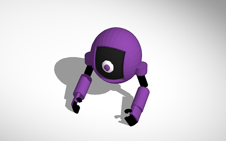 3D design 2'' PET CUTE BOT - Tinkercad