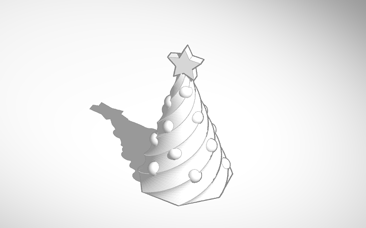 3D design Christmas tree - Tinkercad