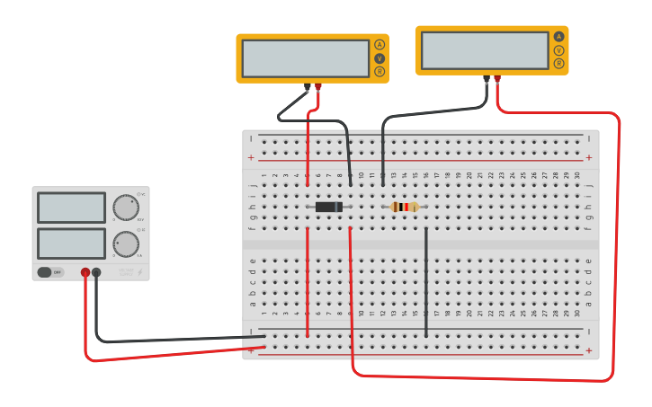 Circuit design prak 1_dioda | Tinkercad