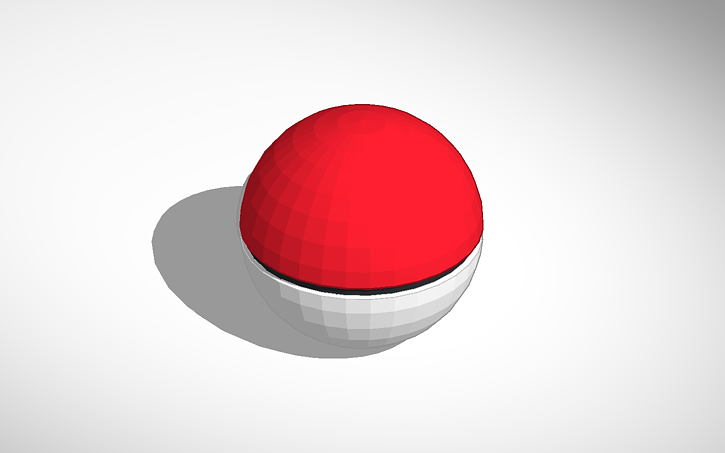 3D design Pokemon Ball | Tinkercad