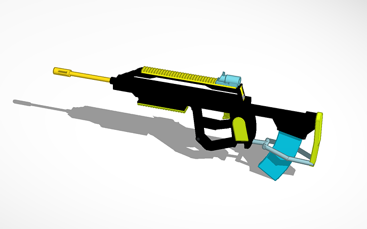 3D design Futuristic Assault Rifle | Tinkercad