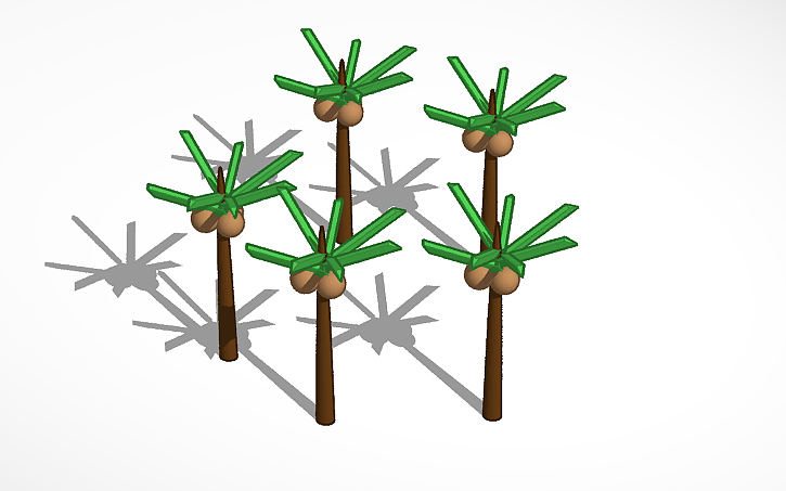 3D design coconut trees - Tinkercad