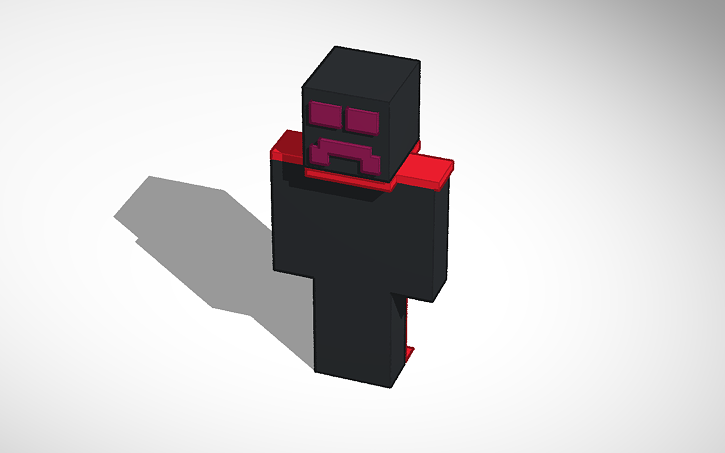 3D design Dark Herobrine skin - Tinkercad