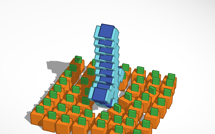 3D design MINECRAFT sword in a pumpkin patch | Tinkercad