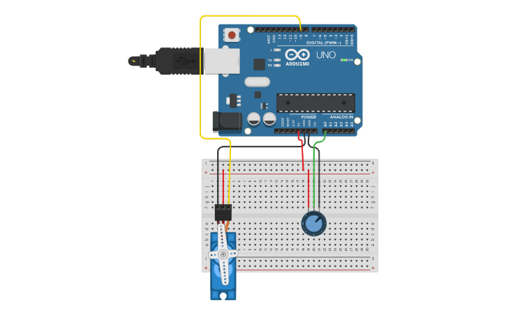 Circuit Design Microservo Tinkercad