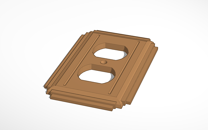 3D design Vintage Style Outlet Cover | Tinkercad