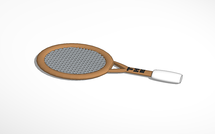 3D design Tennis Racket - Tinkercad
