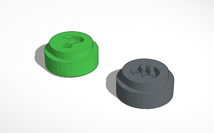 3D design Superhero Checkers | Tinkercad