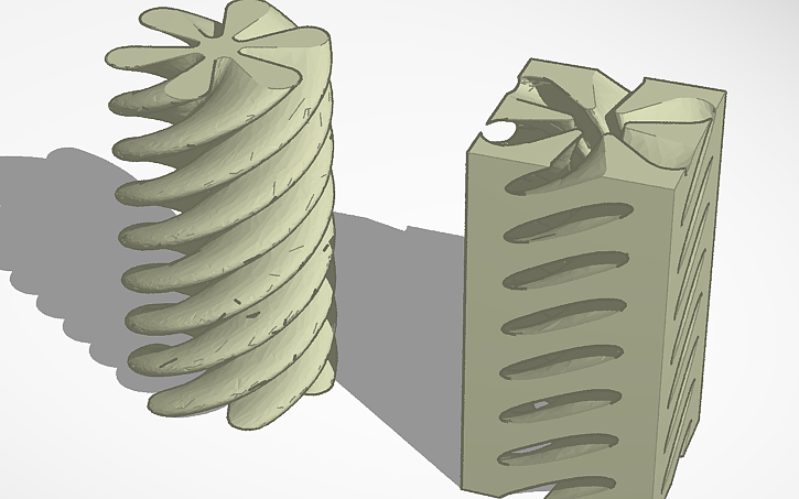 3D design spiral twisty fidget - Tinkercad