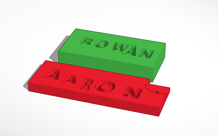 3D design Keyring4 Rowan Aaron | Tinkercad