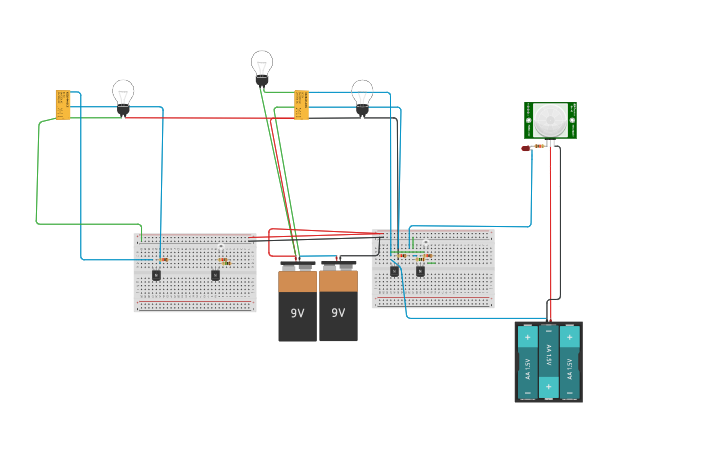 Circuit design Latching relay combine with PIR sensor - Tinkercad