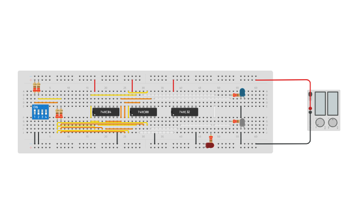 Circuit Design 1 Bit Tinkercad 