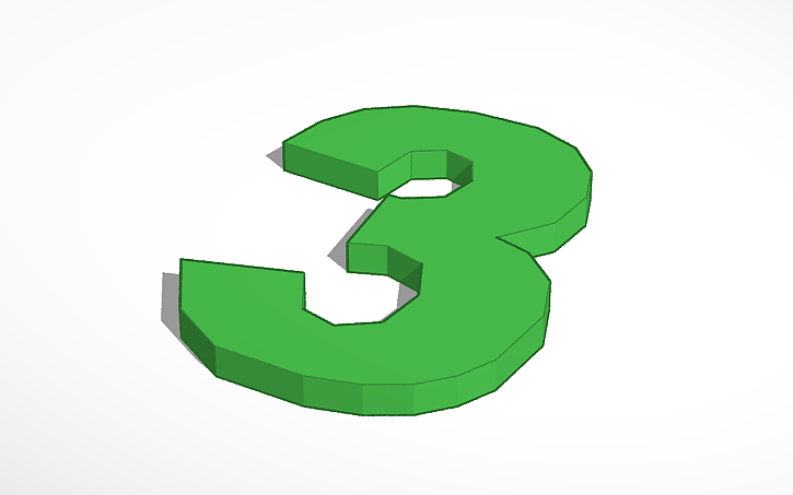 3D design Number 3 - Tinkercad