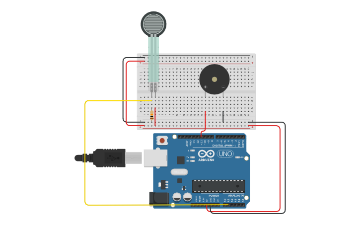 Circuit design Pressure - Tinkercad