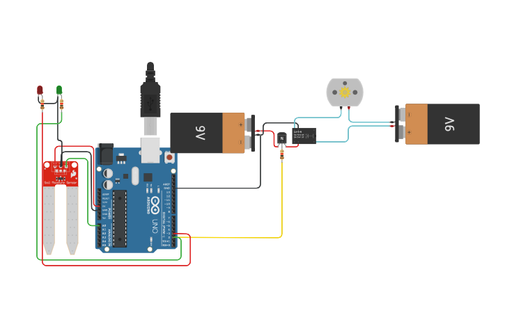 Circuit design Auto Pump - Tinkercad