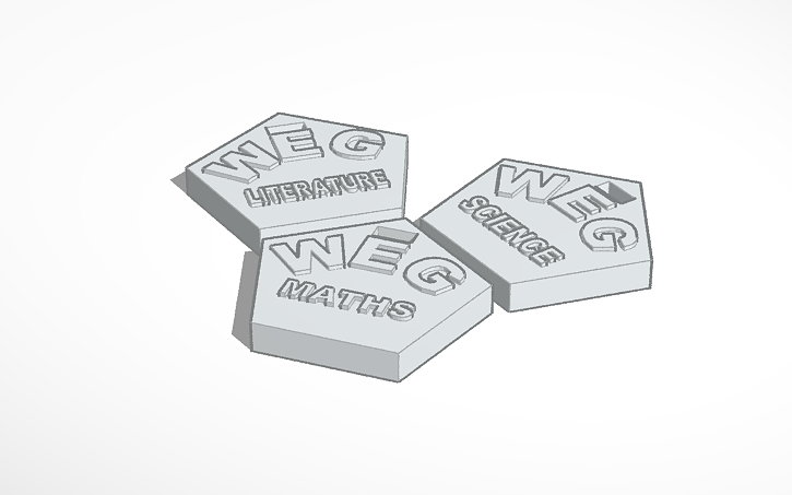 3D design WEG Medals - Tinkercad