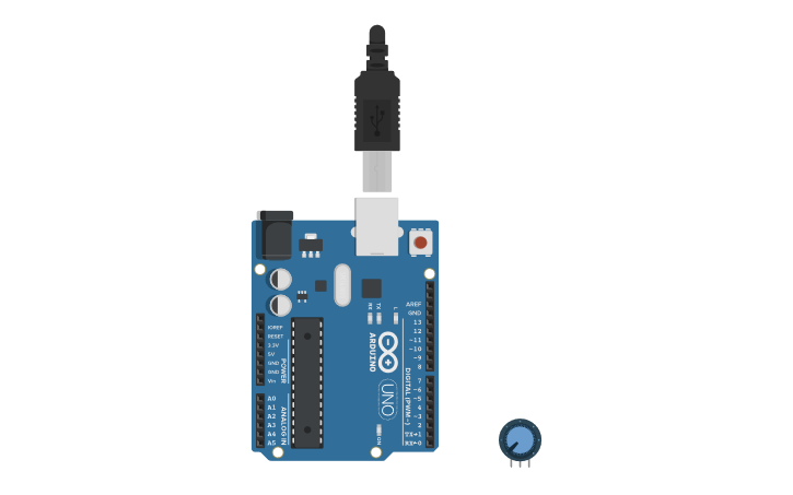 Circuit Design Arduino Potenciometro Y Leds Tinkercad