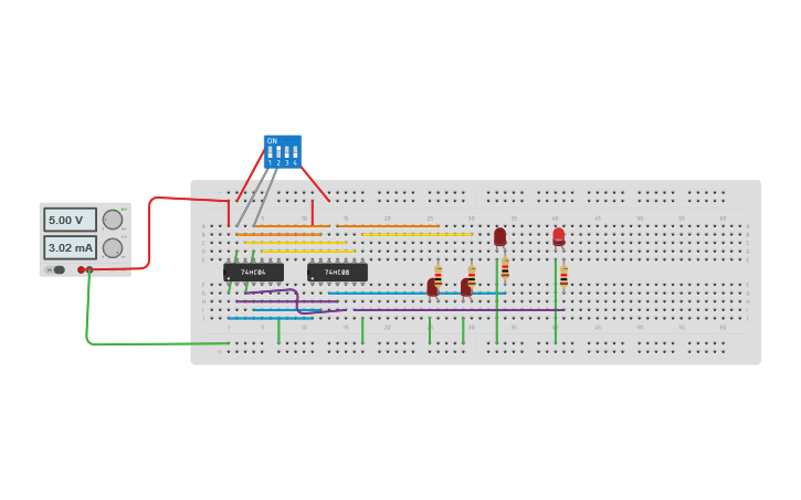 Circuit design 2-4 decoder_211523 - Tinkercad