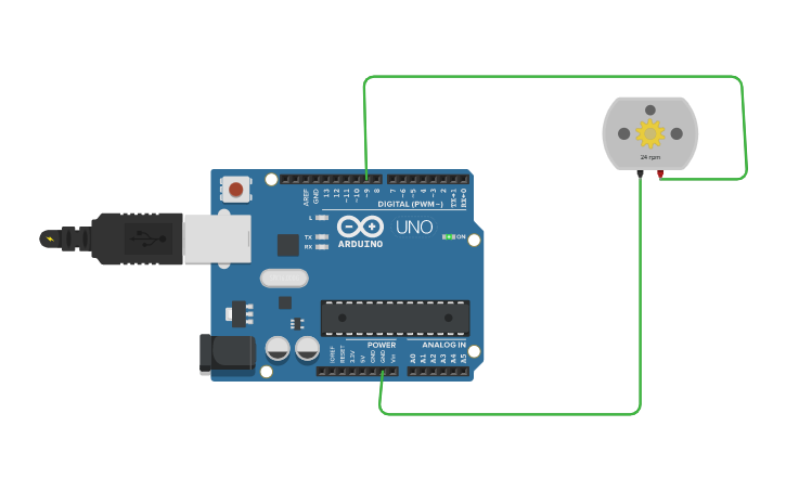 Circuit Design Interfacing Dc Motor Using Pwm Tinkercad