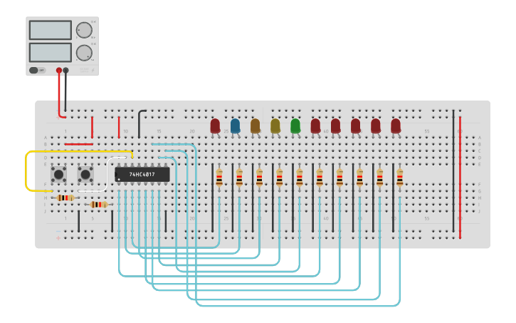 Circuit design decodificado 74HC4017- Nathalia Ferraz- CP3007324 ...