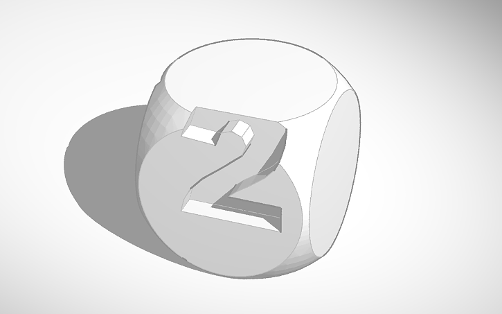 3D design Lesson: Die on the workplane result | Tinkercad