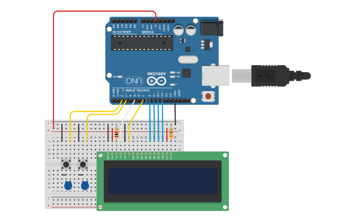 Circuit design 22 - Code ASCII | Tinkercad