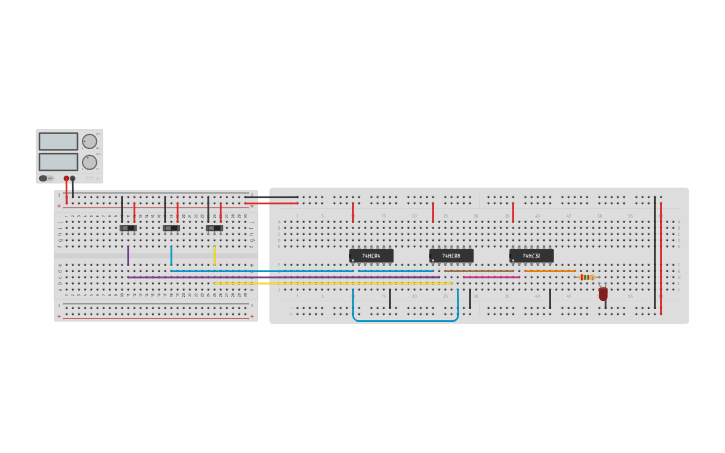 Circuit design Multiplexer 2x1 | Tinkercad