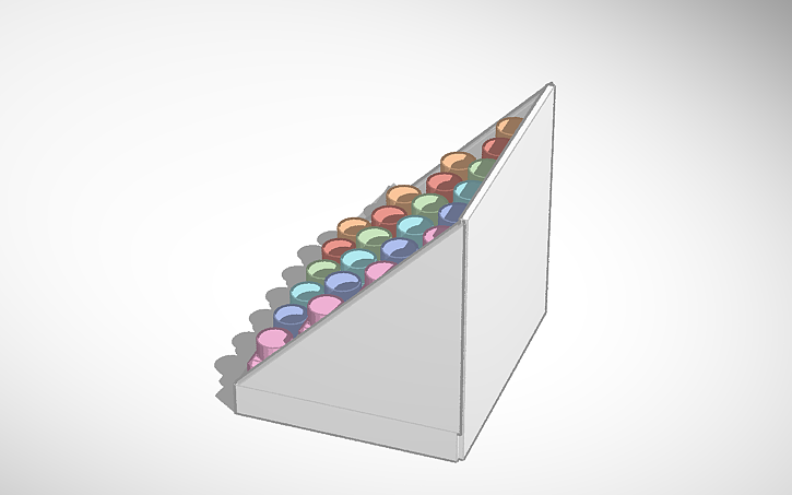 3D design Paint Rack - Tinkercad
