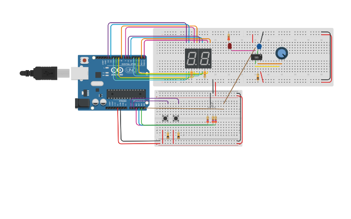 Circuit design 6-option Electrical Dice | Tinkercad