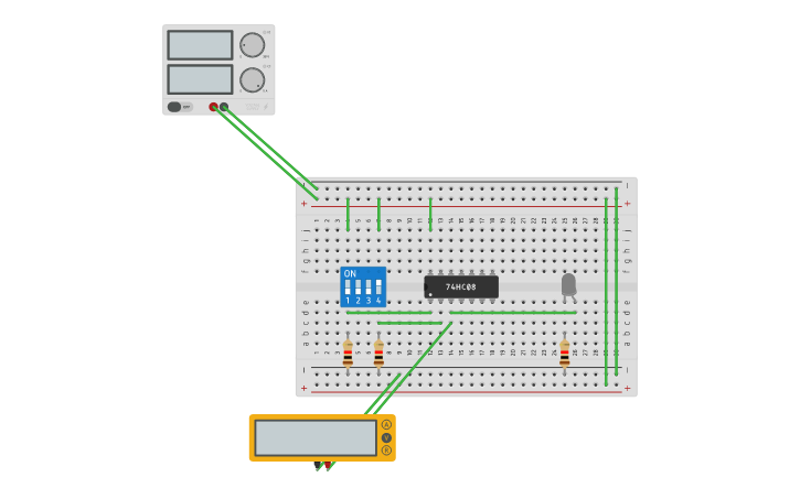 Circuit design Activity 1 - 2.1 74xx - Tinkercad Circuit design Activity 1 - 2.1 74xx - Tinkercad