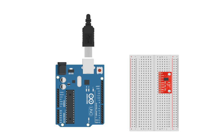 Circuit design INB-P4-Accel | Tinkercad