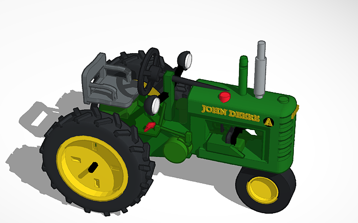 3D design john deere tractor - Tinkercad
