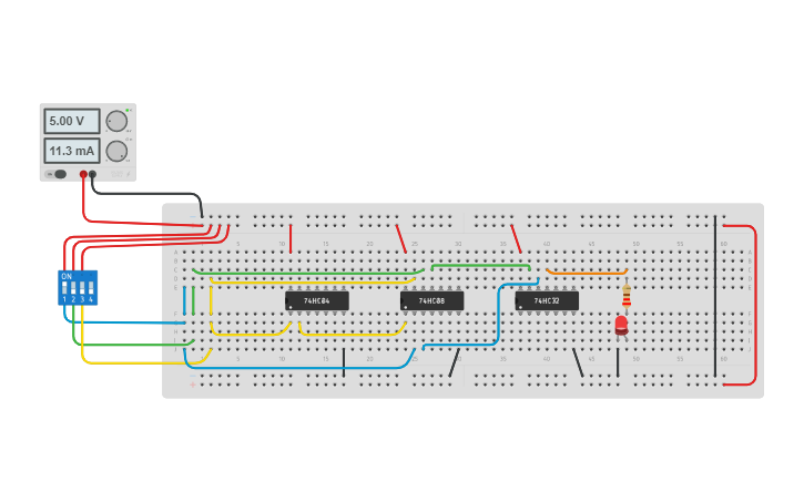 Circuit design 2x1 Multiplexer - Tinkercad