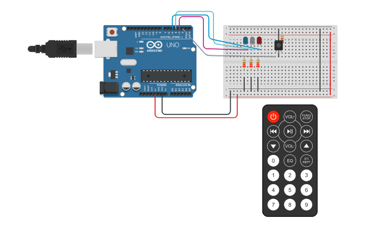 Circuit design Sensor cny70 - Tinkercad