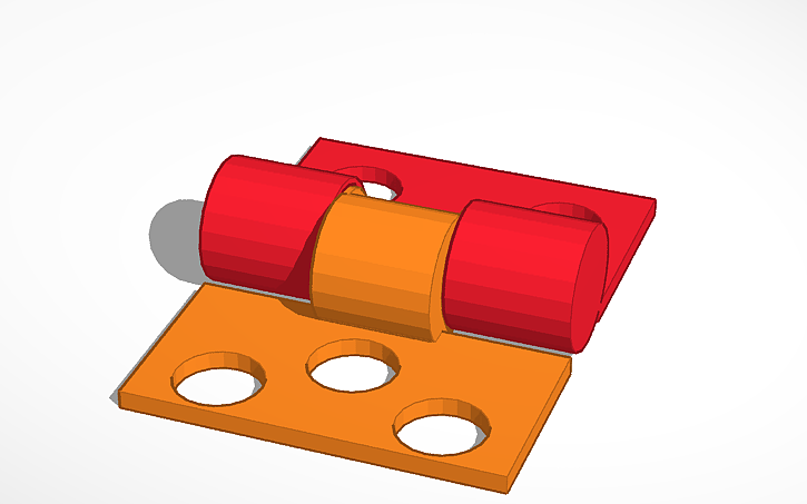 3D design Print in place hinge - Tinkercad