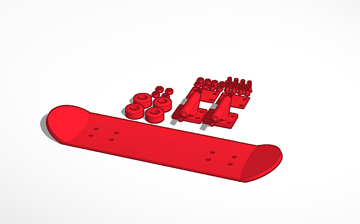 3D design tech deck - Tinkercad