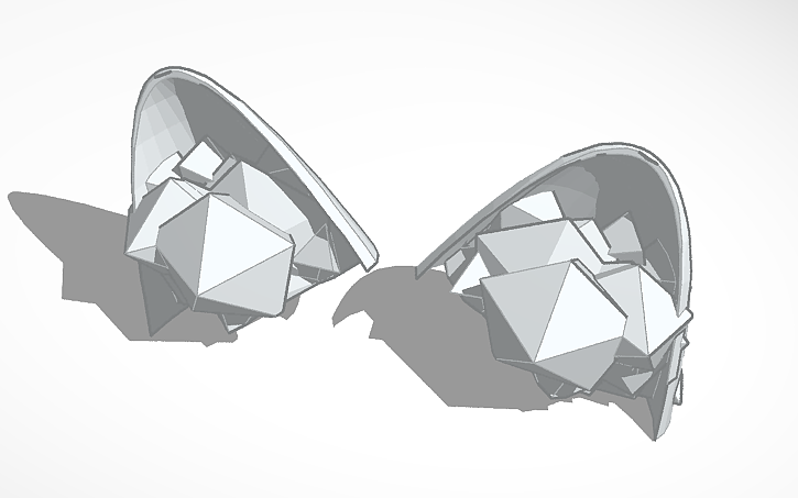 3D design Fluffy Cat Ears - Tinkercad
