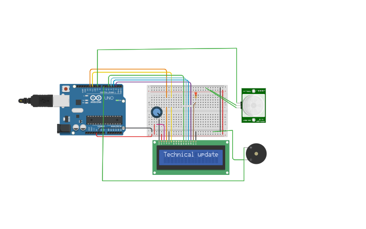 Circuit Design Program To Detectmotion Using Pir Sensor Tinkercad