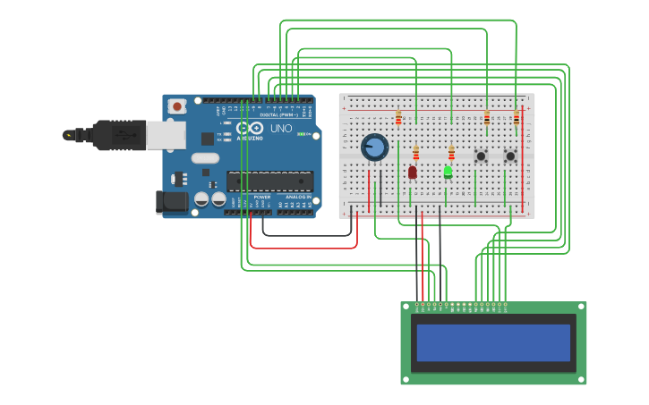 Circuit Design Leds Pulsador Tinkercad