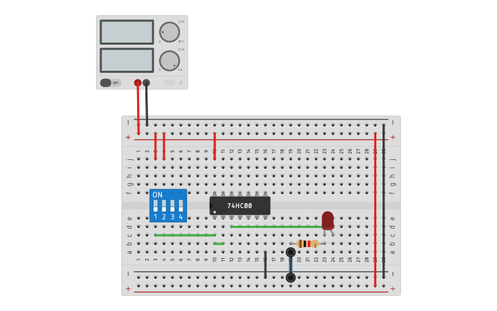Circuit design EXP 2 NOT GATE | Tinkercad
