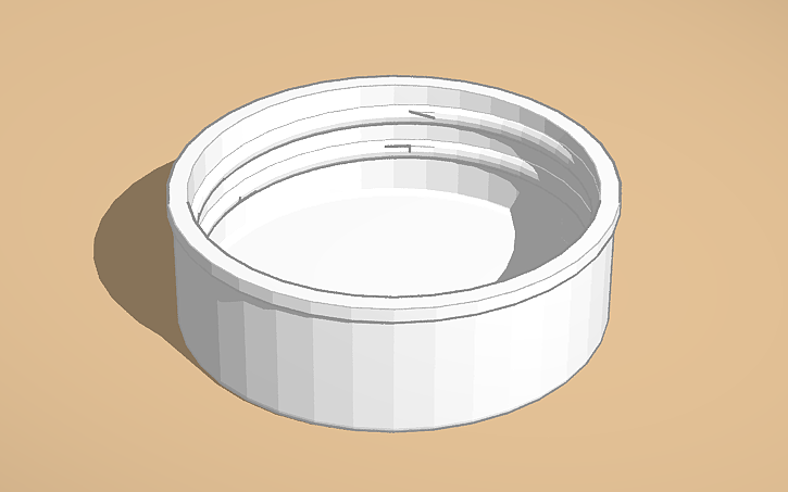 3D design bottle cap - Tinkercad