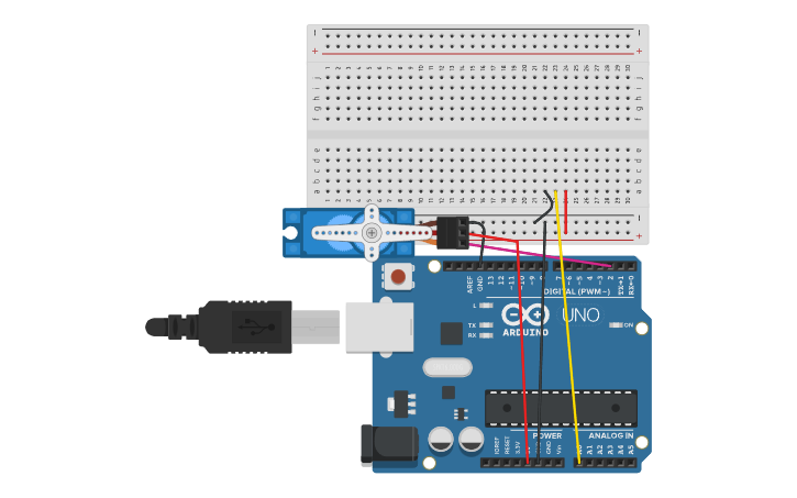 Circuit design Atividade 1 - servo motor Feito - Tinkercad Circuit design Atividade 1 - servo motor Feito - Tinkercad