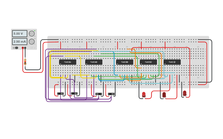 Circuit Design 2 Bit Magnitude Comparator Tinkercad