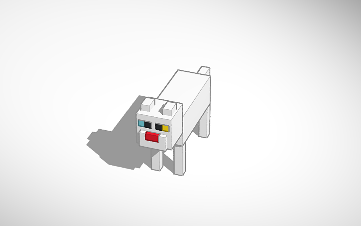 3D design minecraft cat (NEW) - Tinkercad