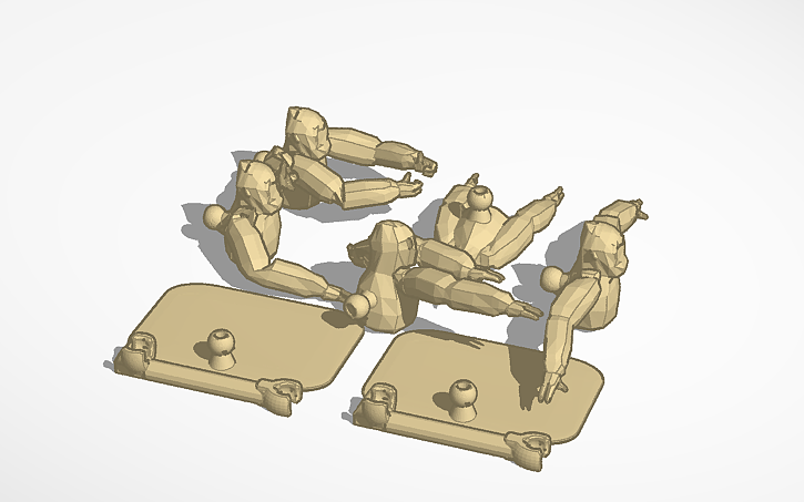 3D design Gorilla tag monkey with stand - Tinkercad