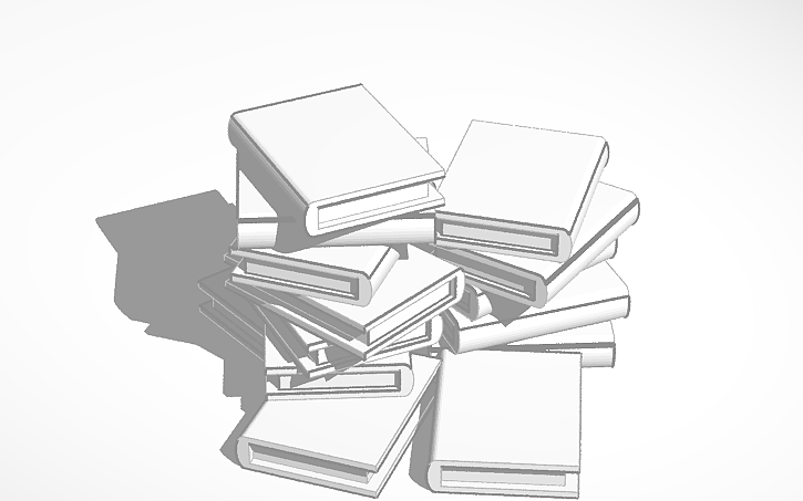 3D design Book pile - Tinkercad