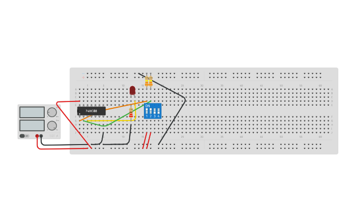 Circuit design AND | Tinkercad
