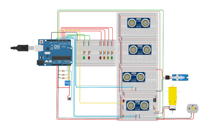 Circuit design CAR WASH SIMULATOR | Tinkercad